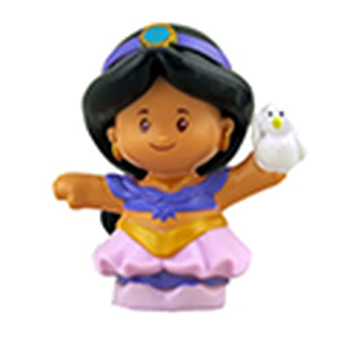 F-Price Replacement Part for Fisher-Price Little People Princess Figure Pack - GKG98 ~ Replacement Jasmine Figure in Purple and Pink Dress and Holding White Bird, Brown, Black, Blue, White