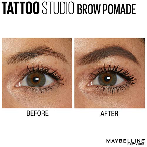 Maybelline TattooStudio Brow Pomade Long Lasting, Buildable, Eyebrow Makeup, Ash Brown, 1 Count