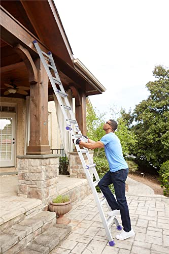 COSCO 18ft Reach Height Aluminum Multi-Position Ladder ,300 lb. Load Capacity Type IA Duty Rating