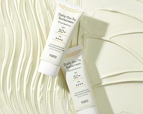PURITO Daily Go-To Sunscreen 60ml / 2.02 fl.oz. SPF 50+ PA ++++ safe ingredients, UVA/UVB protection, broad-spectrum, calm, soothing