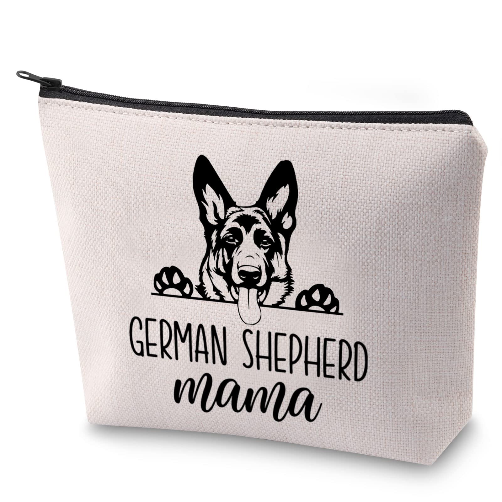 ZJXHPO German Shepherd Dog Owner Gift Funny Shepherd Mama Cosmetic Bag Zipper Accessory Pouch (Shepherd Mama)