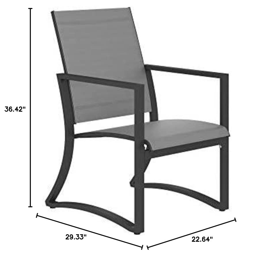 Cosco Outdoor Living Cosco Outdoor Furniture Dining Chairs, Light Gray