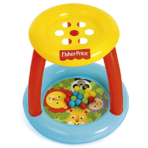 Fisher-PriceĀ® Animal Friends Ball Pit -Inflatable, Indoor/ Outdoot Use, 35x33in, Includes 15 Play Balls, Preschool Ages 2+