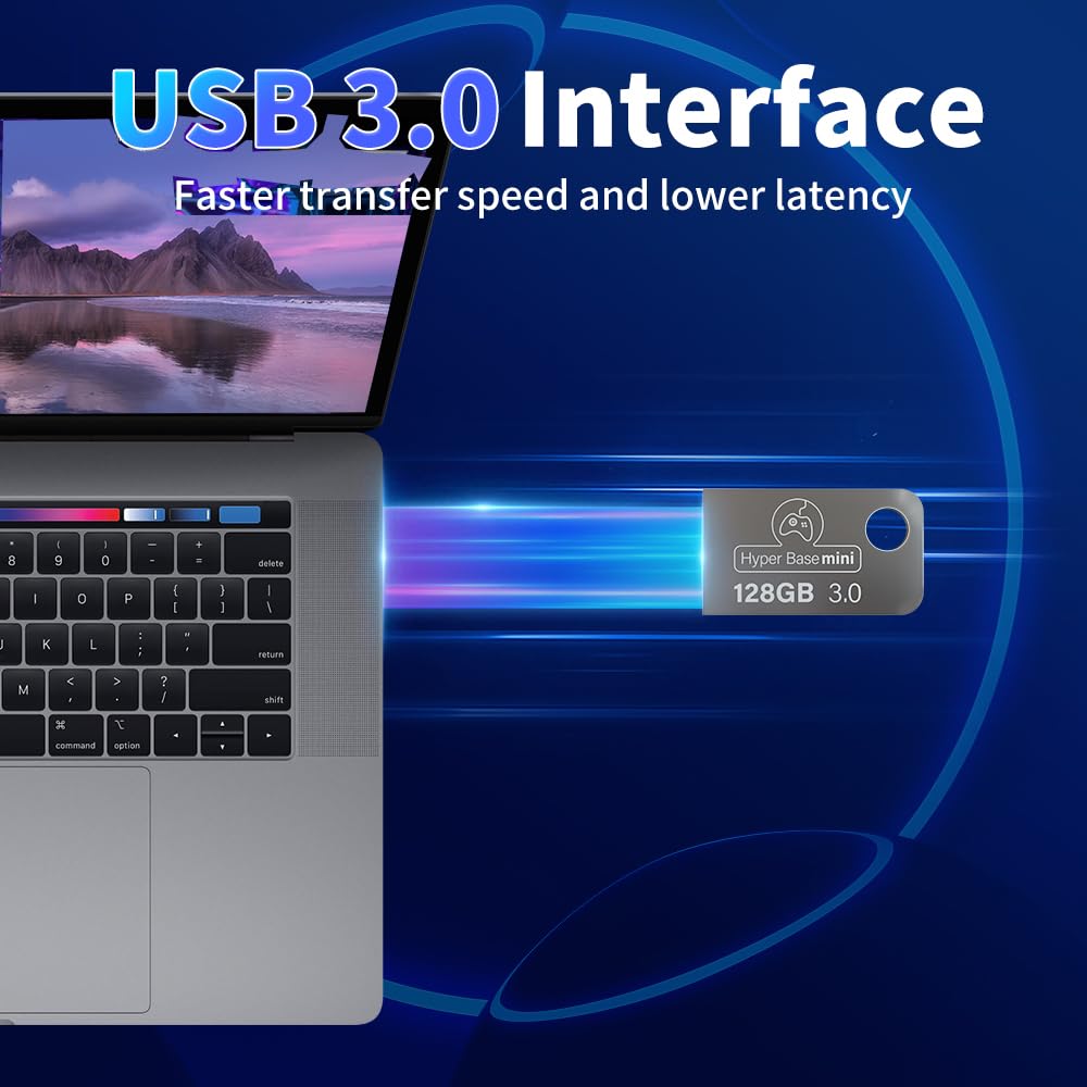 Retro Game Console 128G USB Drive for PC/Win 600, 74 Emulator Console, 43254 Video Games, Batocera 37 Game System Plug and Play, USB 3.0 for Win 8.1/10/11/Inter Mac, 2 Wireless CTL Support 26.8-32.4ft