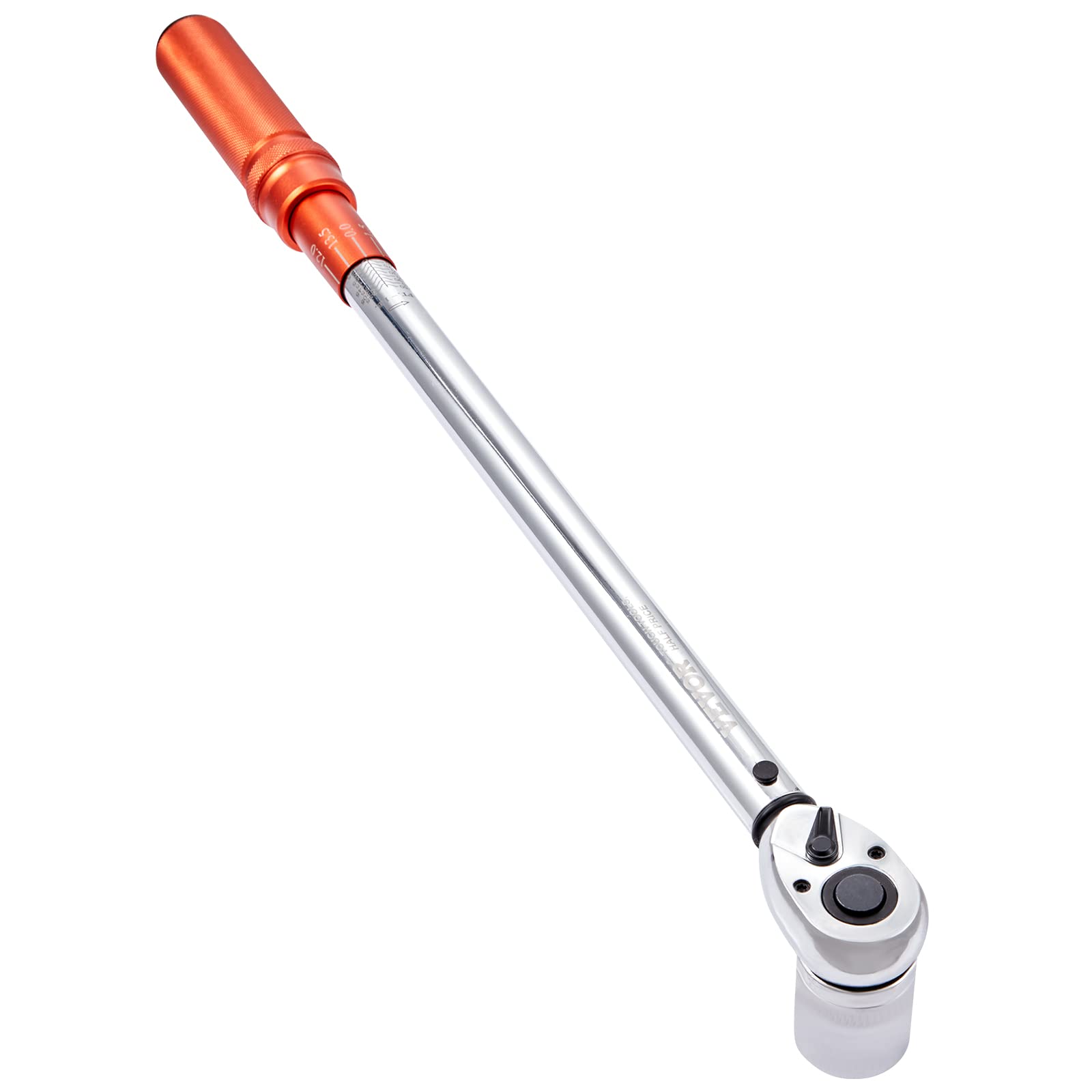 VEVOR Torque Wrench, 1/2-inch Drive Click Torque Wrench 25-250ft.lb/34-340n.m, Dual-Direction Adjustable Torque Wrench Set, Mechanical Dual Range Scales Torque Wrench Kit with Adapters Extension Rod