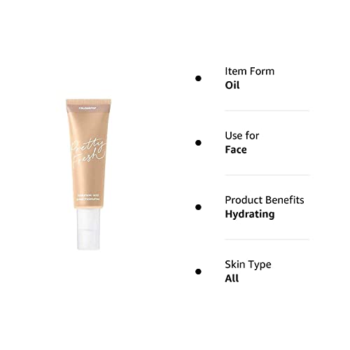 Colourpop Pretty Fresh Hyaluronic Acid Tinted Moisturizer. Hydrating, Oil Free, Lightweight Coverage, Evens Skintone. 1.45 Oz. Fair 4N (Neutral Toned). 1 Pack.