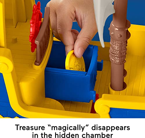 Fisher-Price Santiago of the Seas Pirate Ship Lights & Sounds El Bravo Playset with Santiago Figure for Ages 3+ Years