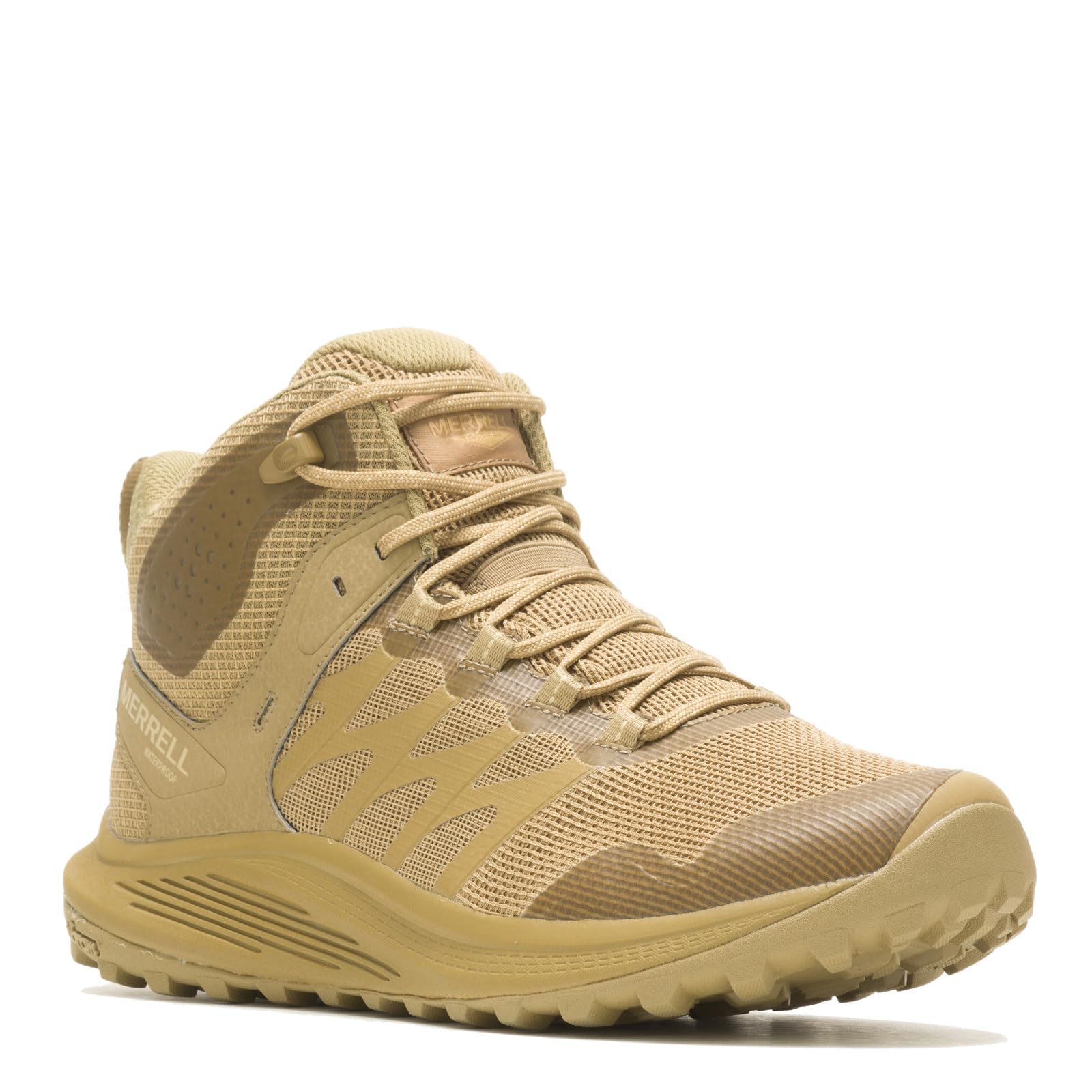 Merrell Men's Nova 3 Tactical Mid Waterproof Military Boot, Dark Coyote, 10.5