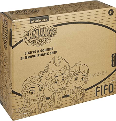Fisher-Price Santiago of the Seas Pirate Ship Lights & Sounds El Bravo Playset with Santiago Figure for Ages 3+ Years