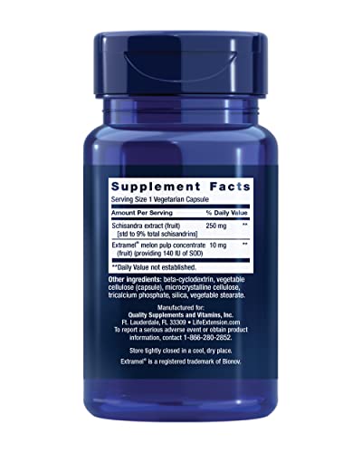Life Extension Liver Efficiency Formula – Healthy Liver Function Support Supplement with Schisandra Extract and SOD - Once Daily – Gluten-Free, Non-GMO, Vegetarian – 30 Capsules