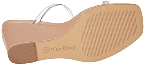 The Drop Women's Sophia Two Strap Wedge,Clear, 7.5