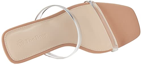 The Drop Women's Sophia Two Strap Wedge,Clear, 7.5