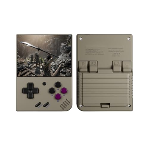 Miyoo Mini Plus Retro Handheld, Funny Game Console with 3.5 Inch IPS Display and Preload Games, Portable Game Player Support Onion OS, Built-in Multi-emulations (Grey)