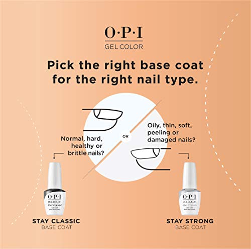OPI Gel Stay Classic Base Coat for Nails, 0.5 fl oz