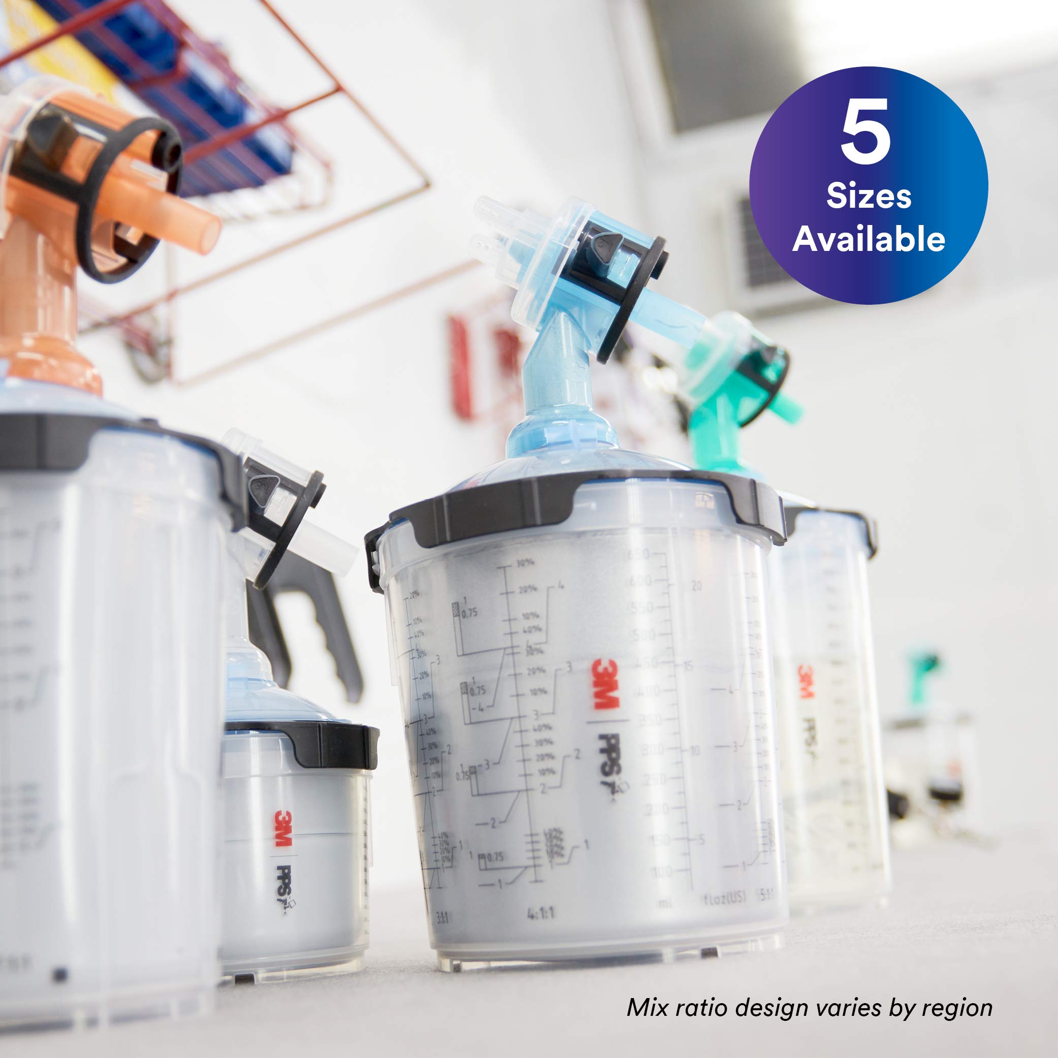 3M PPS 2.0 Paint Spray Gun System Refill Kit with Lids and Liners, 26173, Standard, 22 Ounces, 200-Micron Filter, Use for Cars, Furniture, Home and more,12 Disposable Lids and Liners,16 Sealing Plugs, Clear