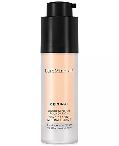bareMinerals Original Liquid Mineral Foundation Broad Spectrum Spf 20, Fair 01, 1 Fl Oz