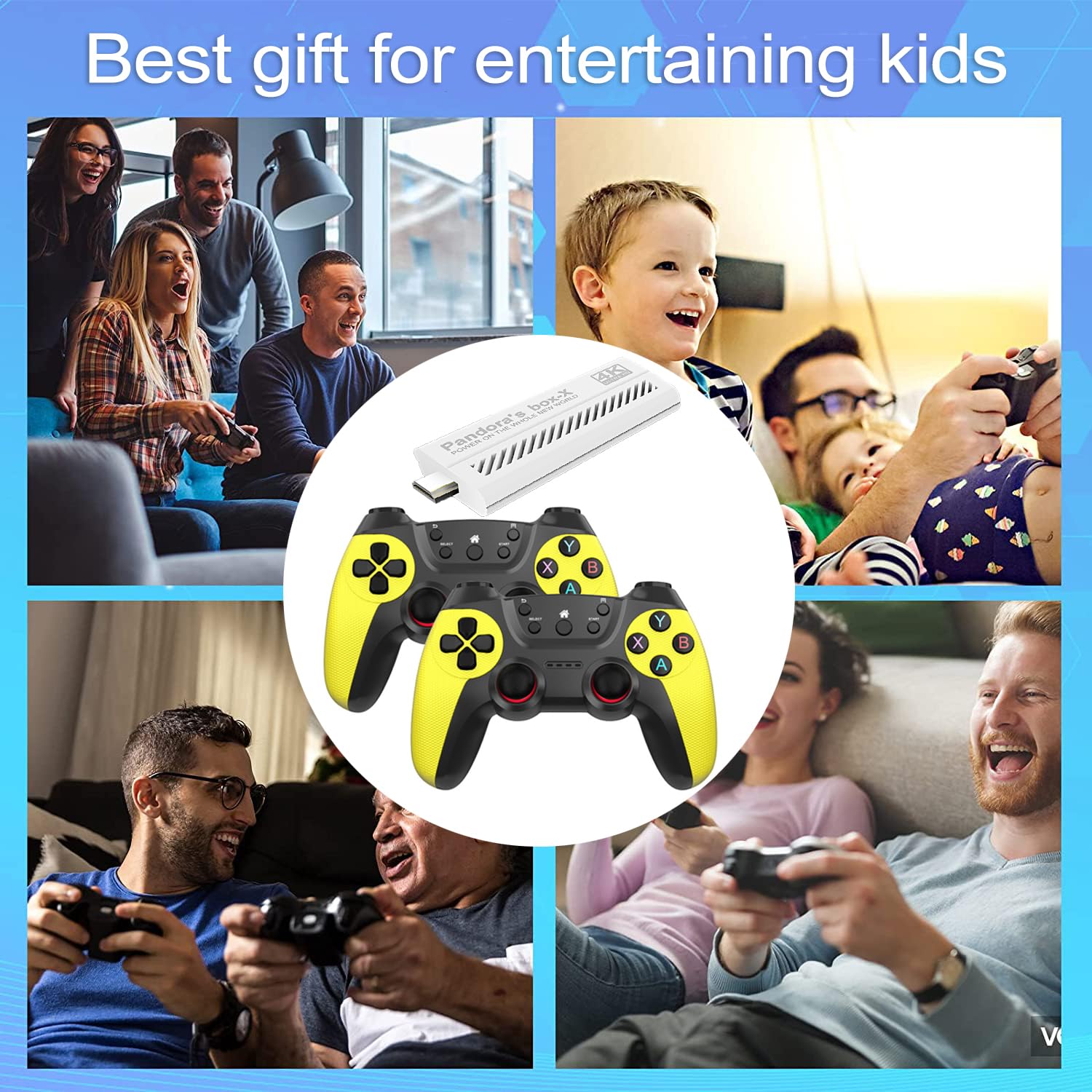30000+ Games, Retro Game Console, Handheld Console, Plug and Play Video Game Stick, Retro Play Retro Game Stick 9 emulators, 4K HDMI Output, Premium Dual Competitive Level Dual Controllers