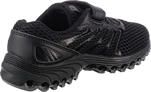 K-Swiss Boy's Tubes Comfort 200 Strap Training Shoe Cross Trainer, Black/Charcoal, 3 Little Kid