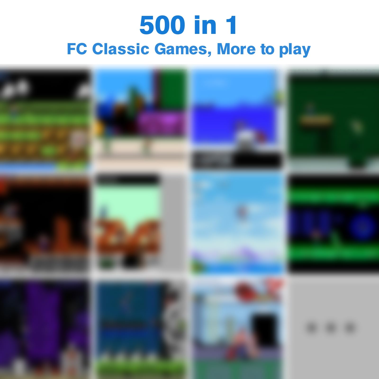 Avainaly Handheld Game Consoles, Retro Mini Game Player with 500 Classic FC Games, 2.8-Inch Color Screen Support for Connecting TV & Two Players, 1020 mAh Rechargeable Battery (Blue)