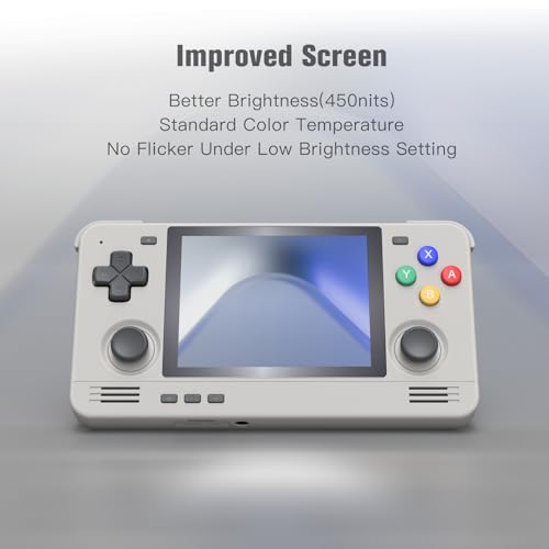 Retroid Pocket 2S Retro Game Handheld Console, Android Retro Game Console Multiple Emulators Console Handheld 3.5 Inch Display 4000mAh Battery Classic Games Console (Black, 4+128GB)