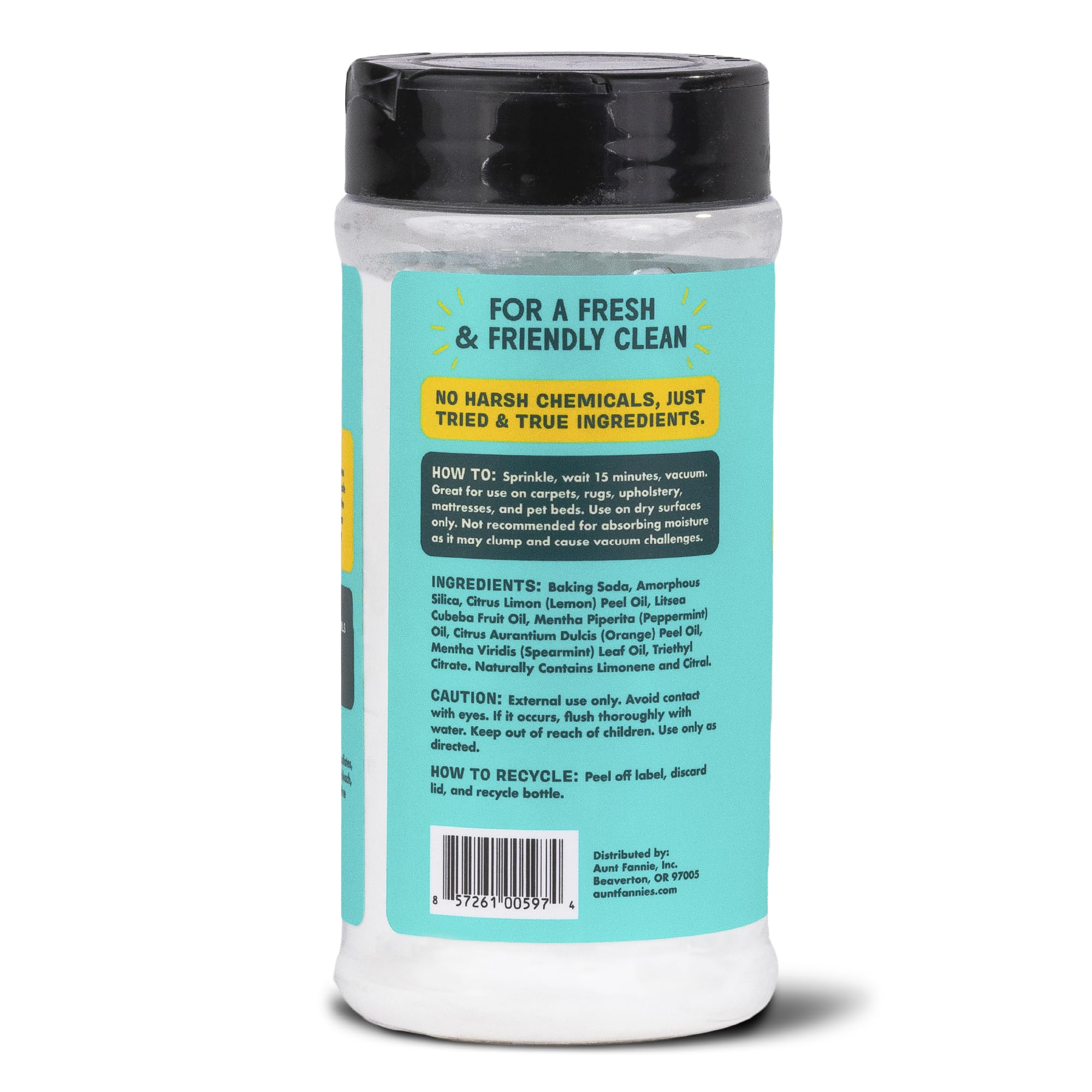 Aunt Fannie's Carpet Refresher, Odor Neutralizing Powder for Homes with Children or Pets (Bright Lemon, Single)