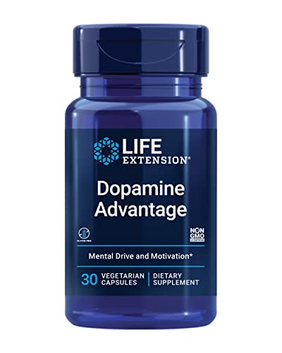 Life Extension Dopamine Advantage - Phellodendron Bark Extract Supplement with Vitamin B12 - for Youthful Dopamine Levels and Brain Health - Gluten-Free, Non-GMO, Vegetarian - 30 Capsules