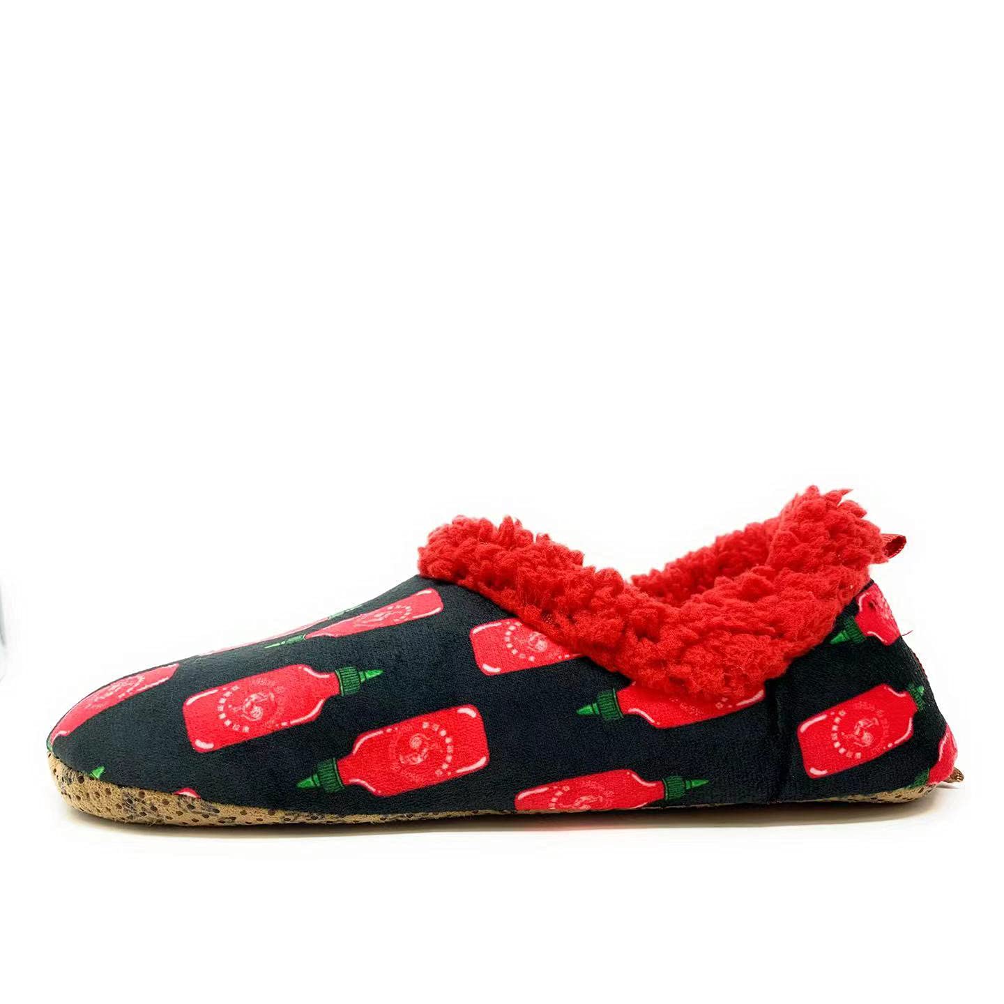 JYinstyle Women's Fuzzy Plush Non-Slip Slippers, Warm Comfy Cozy House Slippers, Fleece Lined Indoor Shoes