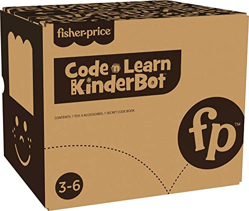Fisher-Price Preschool Stem Learning Toy Code ‘N Learn Kinderbot Electronic Robot With Lights & Games For Ages 3+ Years