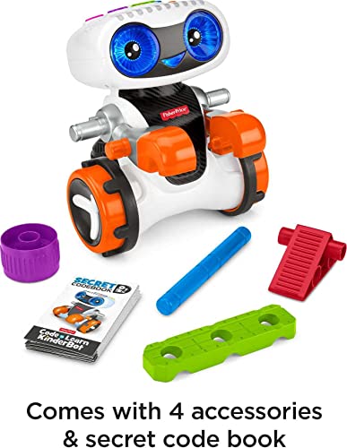 Fisher-Price Preschool Stem Learning Toy Code ‘N Learn Kinderbot Electronic Robot With Lights & Games For Ages 3+ Years