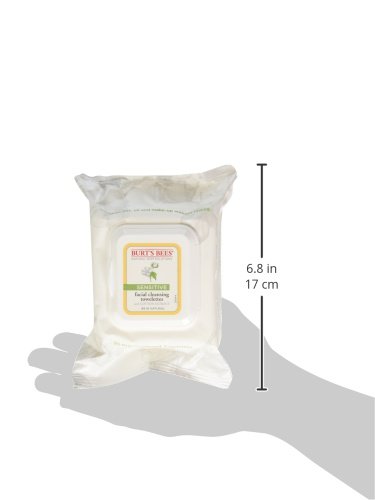 Burt's Bees Facial Cleansing Towelette Wipes for Sensitive Skin with Cotton Extract, 30 Count (Package May Vary)