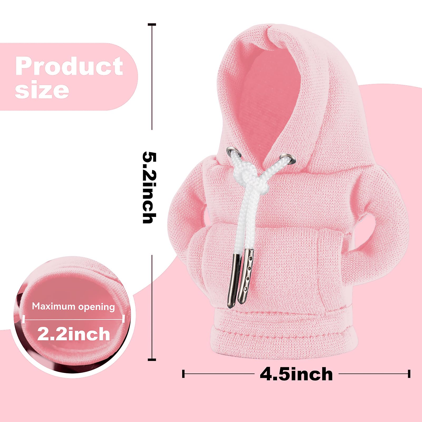 Gear Shift Hoodie, Universal Car Shift Knob Cover, Mini Hoodie for Car Shifter, Automotive Interior Cute Gadgets, Car Accessories and Decorations