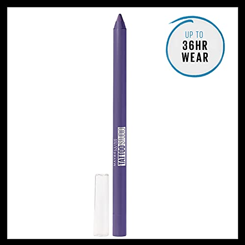 Maybelline TattooStudio Sharpenable Gel Pencil Longwear Eyeliner Makeup, Rich Amethyst, 0.04 oz.