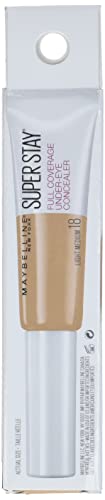 Maybelline New York Super Stay Super Stay Full Coverage, Brightening, Long Lasting, Under-eye Concealer Liquid Makeup For Up To 24H Wear, With Paddle Applicator, Light/Medium, 0.23 fl. oz.