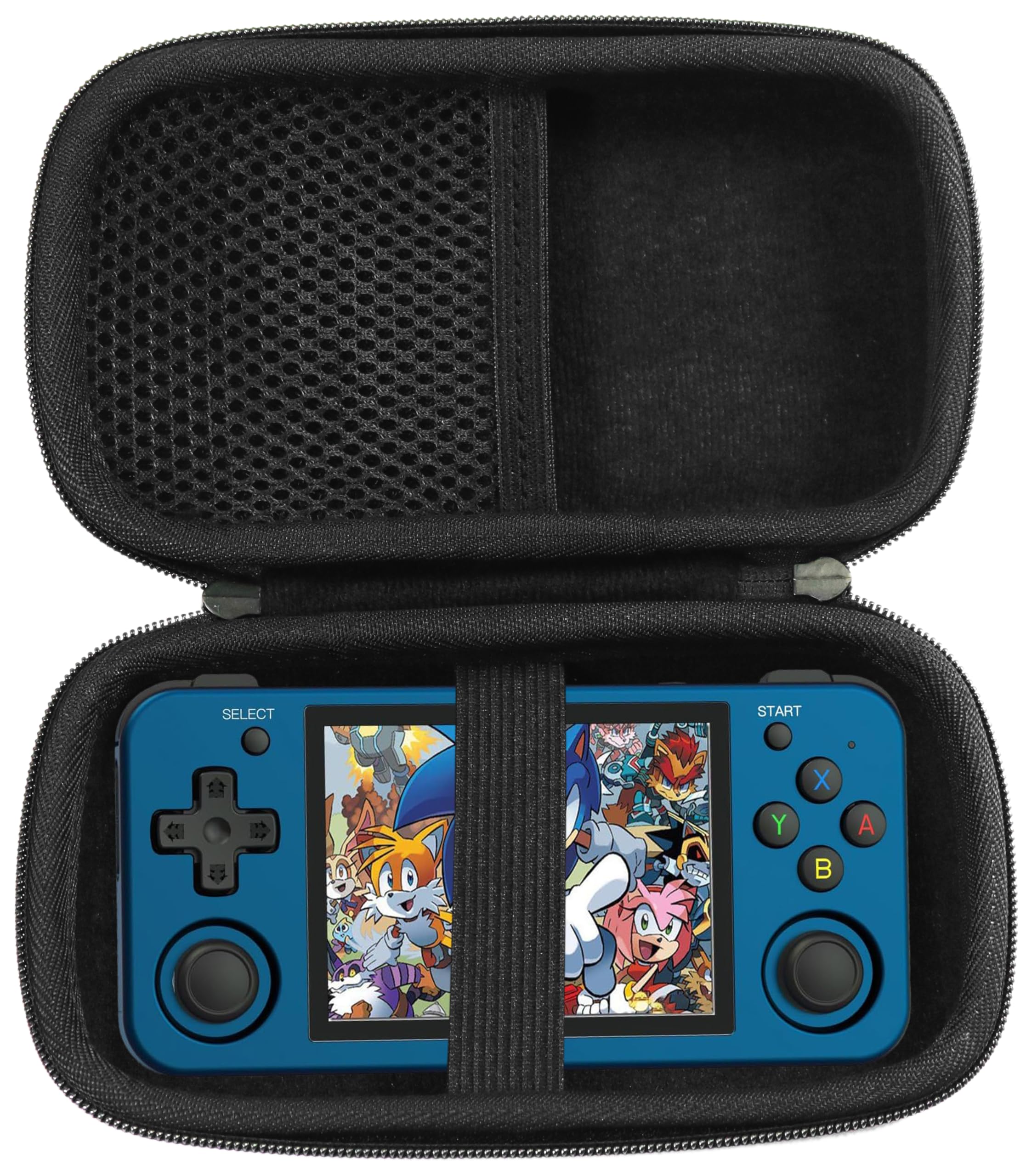 Suw EVA Travel Carrying Case For Voacle RG353M Handheld Game Console Aluminum Alloy CNC Process Dual OS Android 11 Linux System 5G WiFi 4.2 Bluetooth Built-in 64G 4452 Games (Case Only)