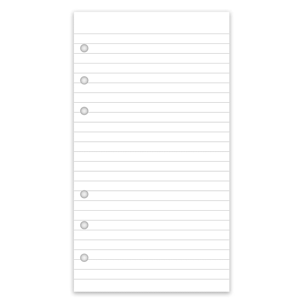 (2 Pack) A6 Lined Refill Paper, 200 Sheets/400 Pages Loose Leaf Paper for Filofax Personal Binders, 6 Holes Punched, 100gsm Ruled White Pages, 3.75'' x 6.75''