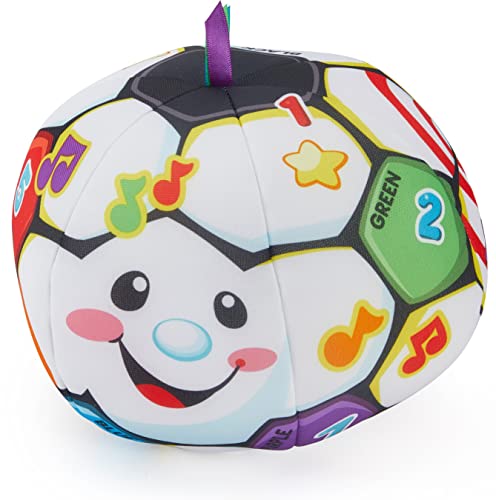 Fisher-Price Laugh & Learn Baby To Toddler Toy Singinβ Soccer Ball Plush With Music & Educational Phrases For Ages 6+ Months