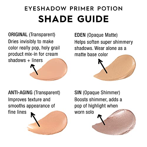 Urban Decay Eyeshadow Primer Potion, Original - Pack of 2 - Award-Winning Nude Eye Primer for Crease-Free Eyeshadow & Makeup Looks β Lasts All Day β 0.33 fl oz & 0.16 fl oz (Travel Size)