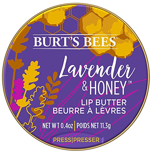 Burt's Bees 100% Natural Origin Lip Butter With Moisturizing Shea And Cocoa Butters, Lavender & Honey, 1 Tin