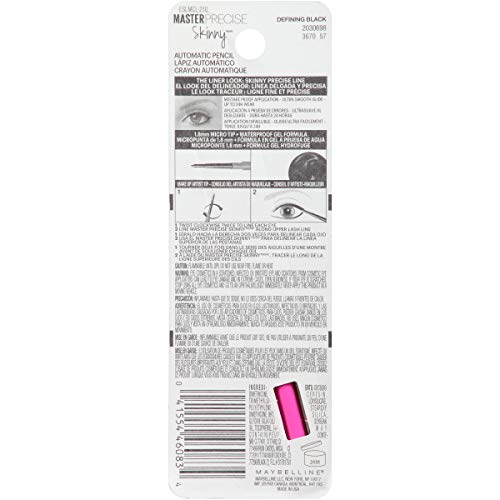 Maybelline Master Precise Skinny Gel Eyeliner Pencil, Defining Black, 1 Count
