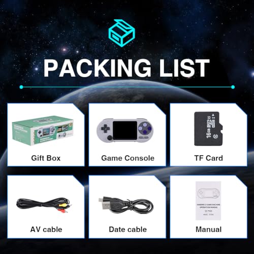 Retro Handheld Game Console, Game Console 11000 Games, SF2000 3.0" IPS Screen Wireless Stick Game Station 16G TF Card, Support TV & Multi-Language