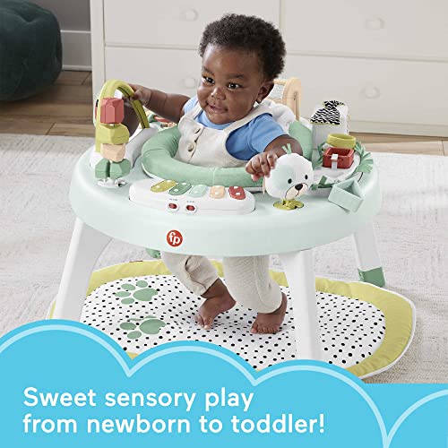 Fisher-Price Baby To Toddler Toy 3-In-1 Snugapuppy Activity Center and Play Table with Lights Sounds and Developmental Activities