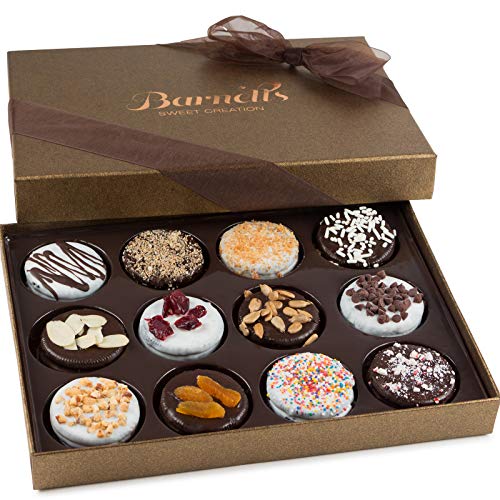 Barnetts Easter Chocolate Gift Baskets, 12 Cookie Chocolates Box, Covered Cookies Mens Holiday Gifts, Gourmet Prime Candy Basket Delivery, Spring Food Ideas For Adults Mom Dad Men Women Boys Girls