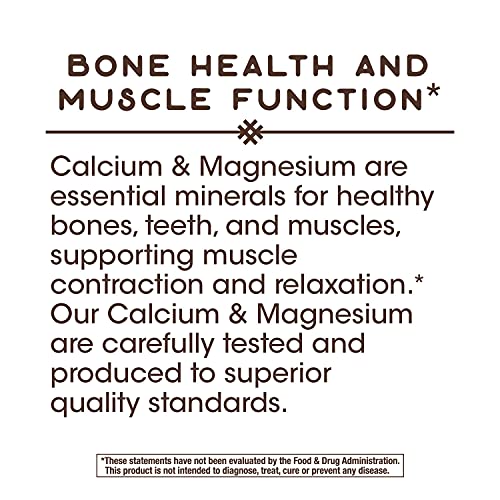 Nature's Way Calcium & Magnesium Mineral Complex, Supports Bone Health*, 750 mg per serving, 250 Capsules