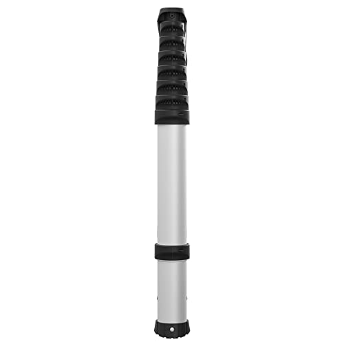 COSCO SmartClose 8.5-ft Telescopic Ladder, 300 lb. Weight Capacity, ANSI Type 1A Rating (Aluminum), 12 ft Reach Height