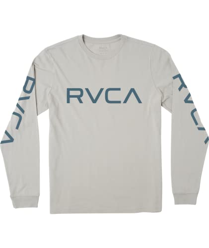 RVCA Mens Big Logo Long Sleeve Tee - Iron | Medium