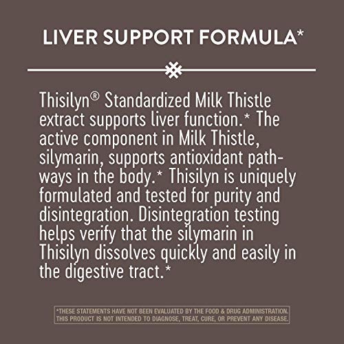 Nature's Way Thisilyn Standardardized Milk Thistle Extract, Vegan, 60 Capsules