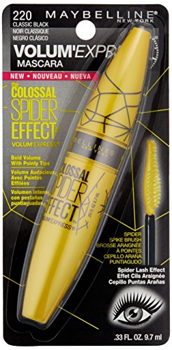 Maybelline New York Volum' Express The Colossal Spider Effect Washable Mascara, Classic Black, 0.33 fl. oz.