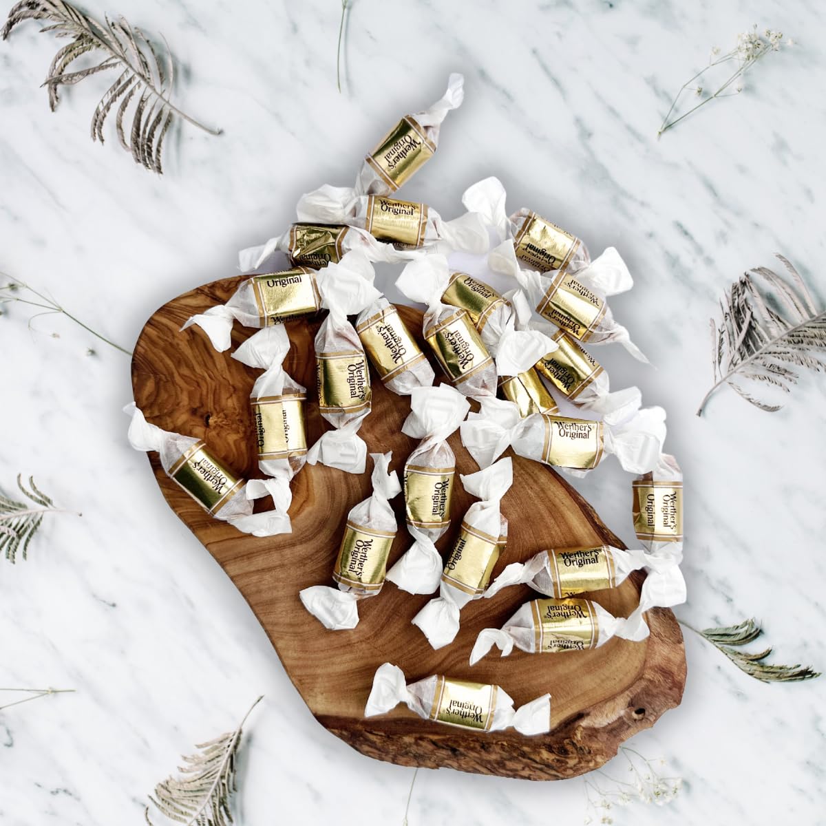 UNHAS ASIAN SNACK BOX Werthers Original Winter Limited Edition Cookie Butter Creme (7.4oz/Pack of 2) Total of 14.8oz - Werthers original caramel hard candy German Classic candy (Cookie Butter Cream)