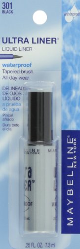 Maybelline New York Ultra-Liner Liquid Liner, Waterproof, Black 135L-01 , 0.25 fl oz (7.3 ml)