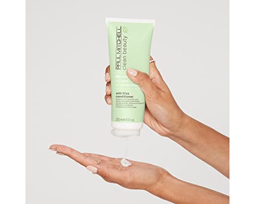 Paul Mitchell Clean Beauty Anti-Frizz Conditioner, Ultra-Rich Formula, Improves Elasticity, For Textured, Frizz-Prone Hair, 8.5 fl. oz.